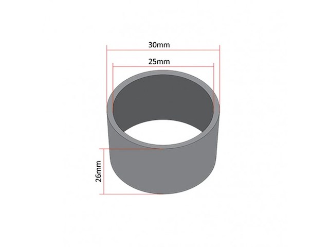 Čaura prednjih vila Tomos APN PVC šira 25x30x26 mm