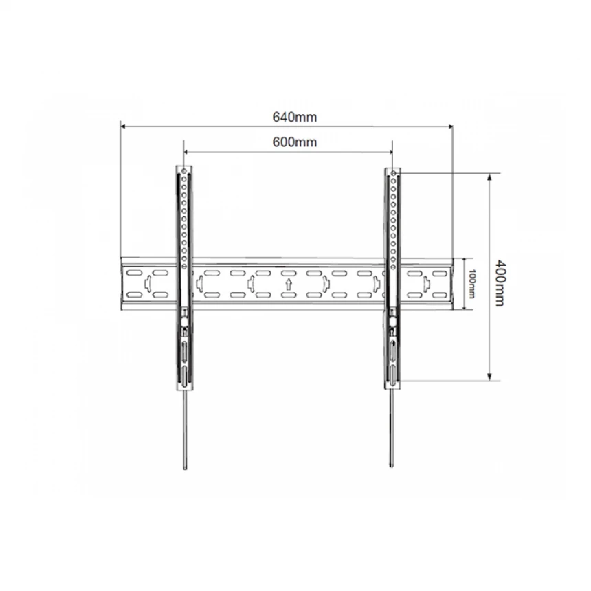 Nosač za TV Alpha FIX 37-70 /FIKSNI/VESA 600x400/50kg/24mm od zida