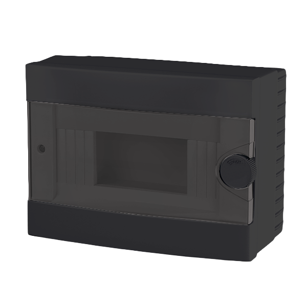 PLASTIC BOX FOR SURFACE MOUNTING 9 WAY, BLACK