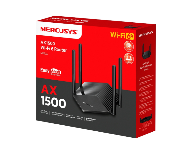 MERCUSYS MR60X(EU) AX1500 Wi-Fi 6 Router