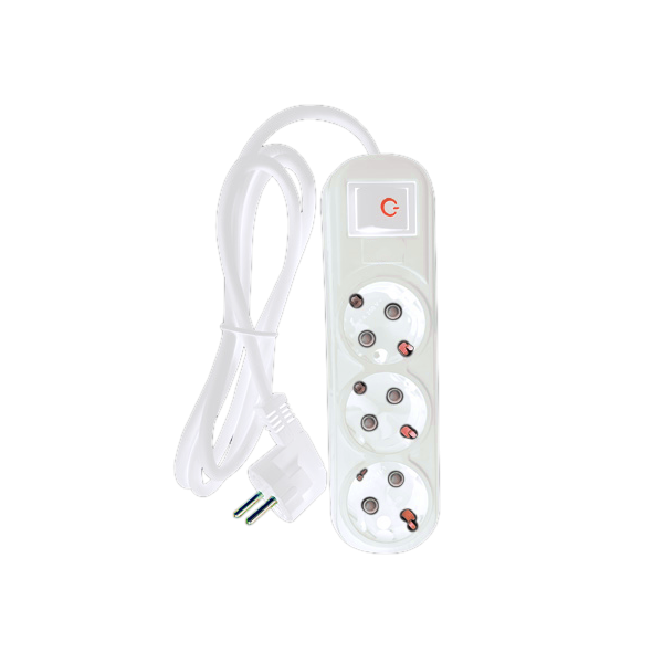 MULTIPLUG ТRIPLE 5M H05VV-F 3G1.5MM2, WHITE