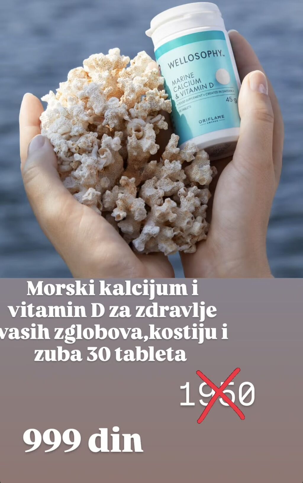 Wellosophy Marine Calcium & Vitamin D – dodatak ishrani - Sadrži