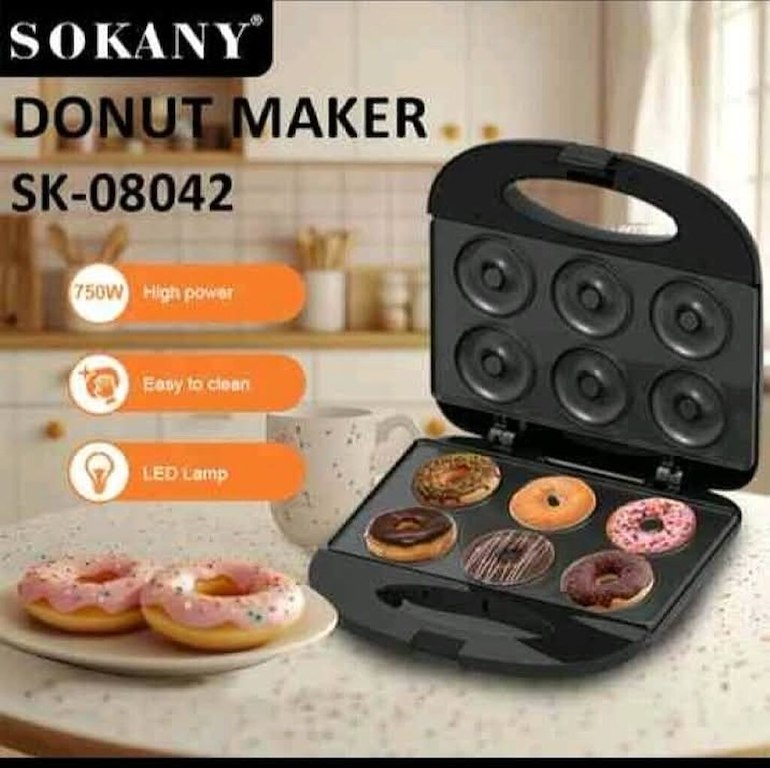 SOKANY SK-08042 aparat za krofne. Snaga: 750 W Kapacitet: Peče šest
