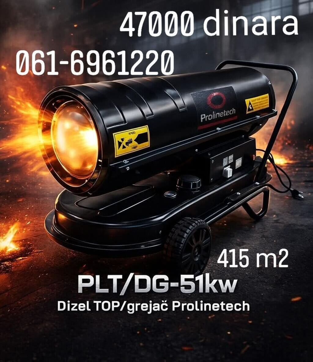 Dizel TOP grejač Prolinetech PLT/DG-51 kW - Snaga: 51 kW -