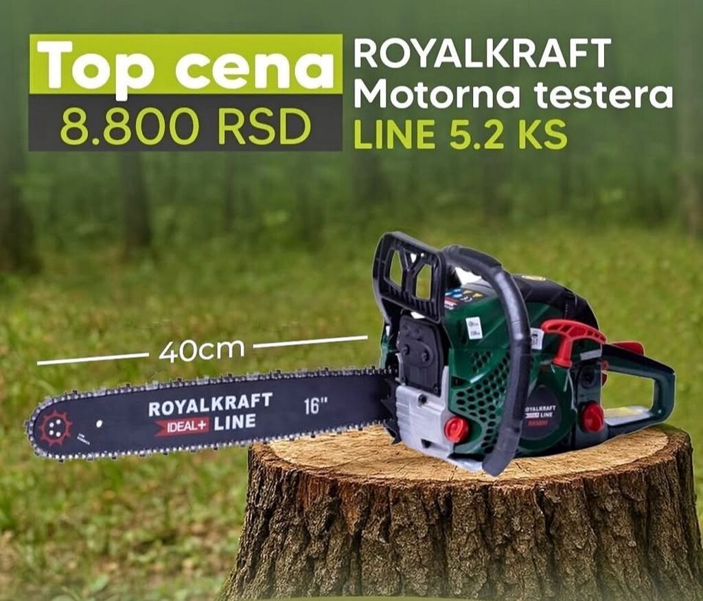 ROyALKRAFT motorna testera LINE 5.2 KS - Snaga: 5.2 KS - Dužina
