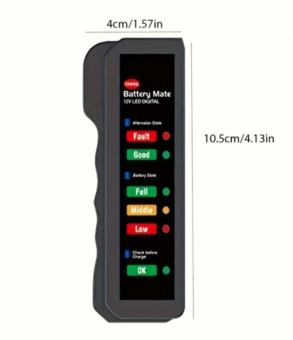 Digitalni tester akumulatora “Battery Mate” – 12V LED - Namena: brzo