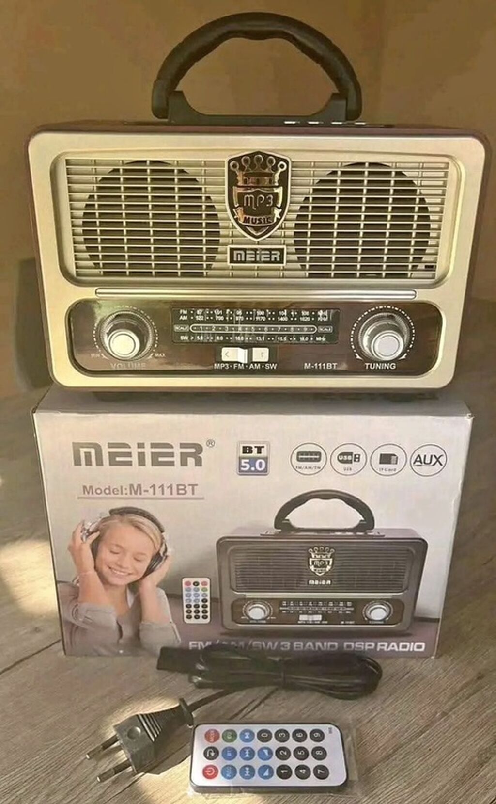 MEIER M-111BT prenosni radio i Bluetooth zvučnik - Bluetooth 5.0 za