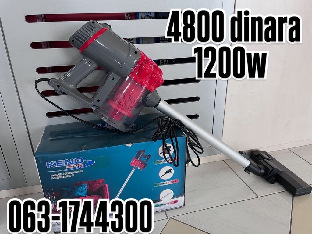 Usisivač KENO - Snaga: 1200 W - Tip: uspravni/ručni (2 u 1), sa