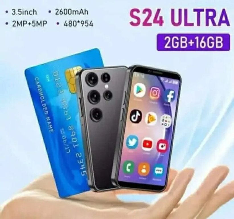 Mini pametni telefon S24 Ultra je kompaktan uređaj sa ekranom od 3.5