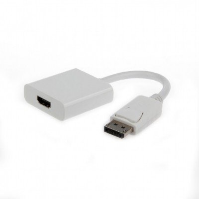 Gembird DisplayPort to HDMI adapter cable, white | A-DPM-HDMIF-002-W