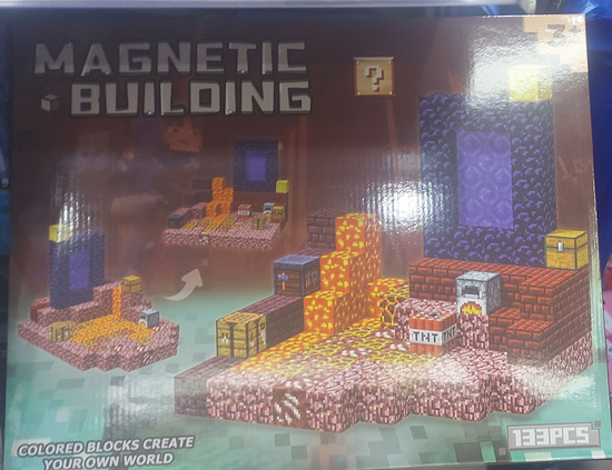 Minecraft magnetne kocke 133kom i 4 čikice - novo