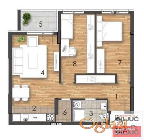 TELEP, 66m2, Trosoban sa pdv, Renomiran Investitor