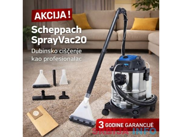 Scheppach usisivač za dubinsko čišćenje SprayVac20 - AKCIJA