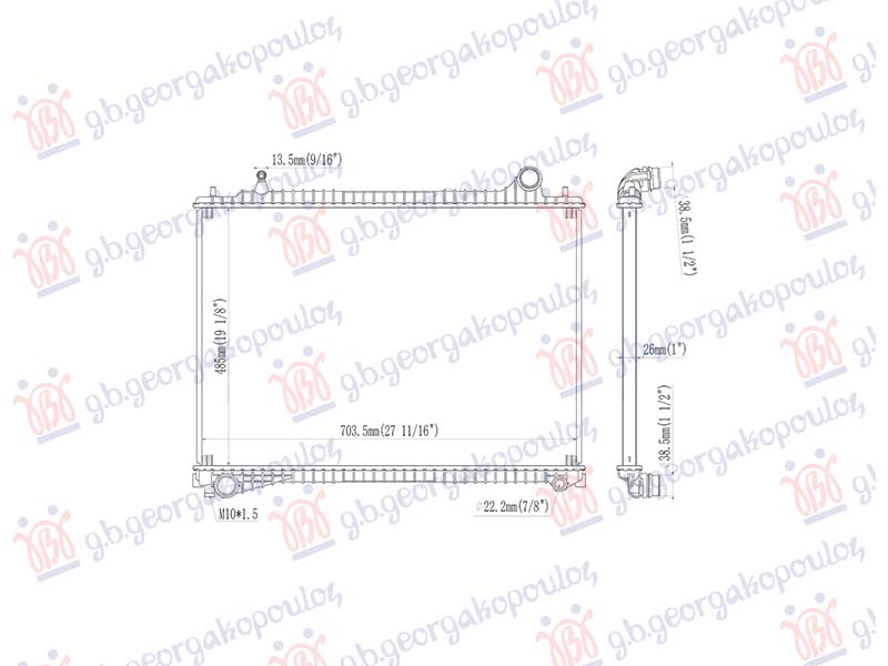 HLADNJAK MOTORA 3.0/5.0 BENZIN/DIZEL (MAN) (705×485) LAND ROVER RANGE ROVER VELAR (2017-) (OEM: HK838005AB, LR092460, T4A3253)