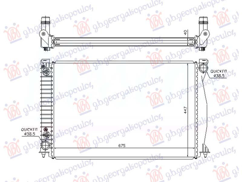 HLADNJAK MOTORA 4.2 BENZIN (AUTO) (675×448) AUDI A6 (2004-2008) (OEM: 4F0121251AH)