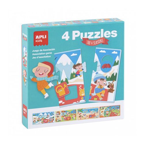 APLI Puzzle Jumbo 4 Kom, 4 Motiva - Godišnja Doba 17895