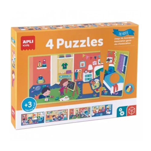APLI Puzzle Jumbo 4 Kom, 4 Motiva - Kuća 17894