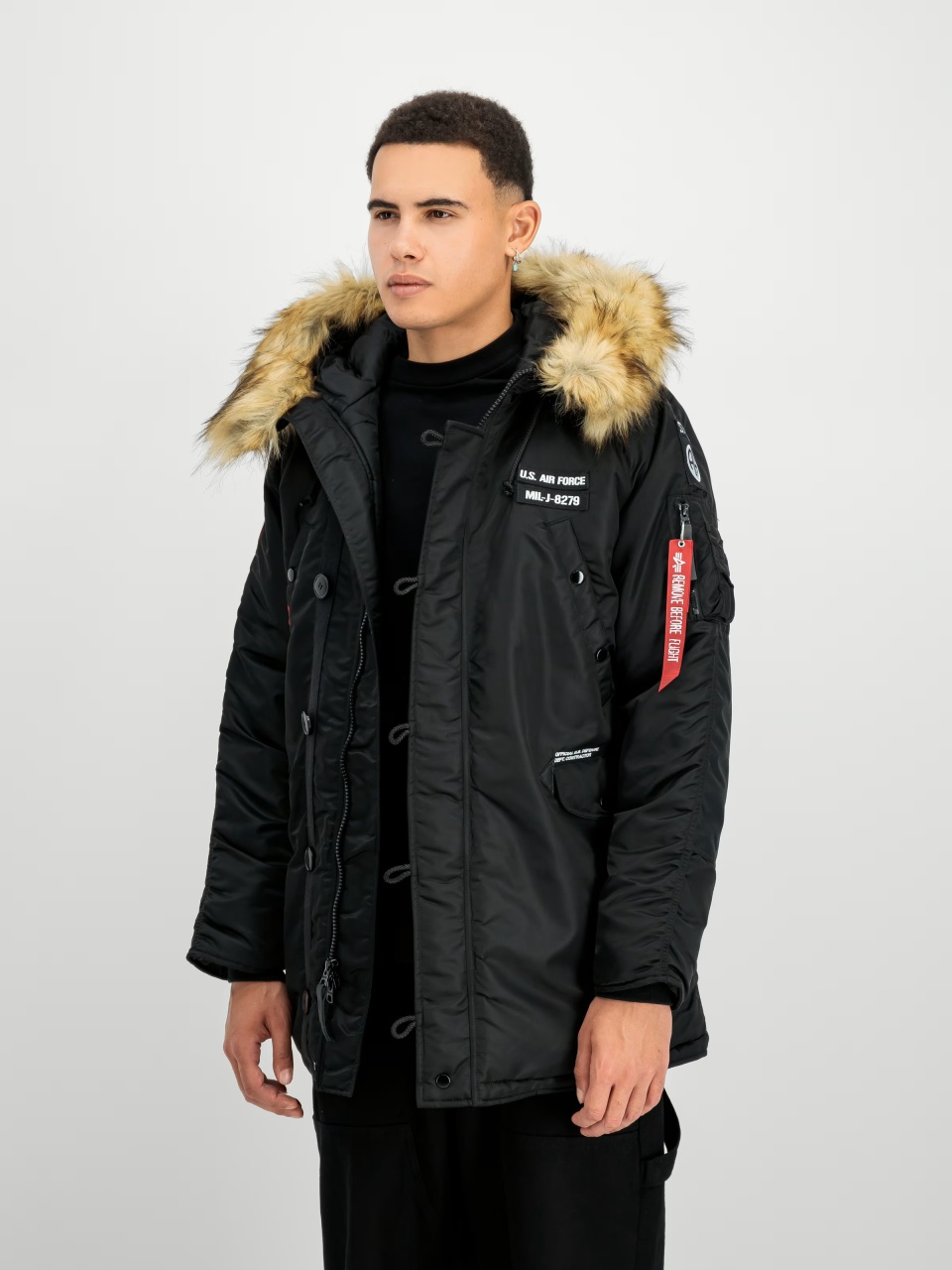 ALPHA INDUSTRIES N3B AIRBORNE JAKNA BLK