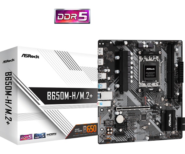 Matična ploča AM5 ASRock B650M-H/M.2+ID: EK000810384
