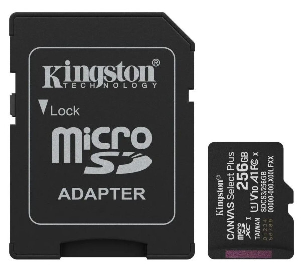 Micro SD Kingston 256GB SDCS3/256GB + adapterID EK000811121