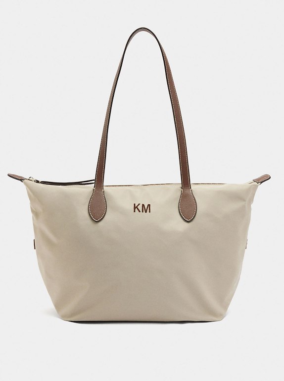 PLAIN NYLON SHOPPER BAG