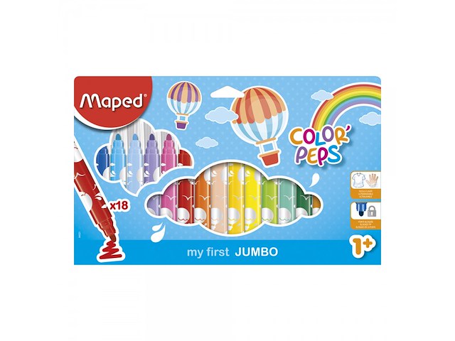FLOMASTERI MAPED COLOUR`PEPS JUMBO