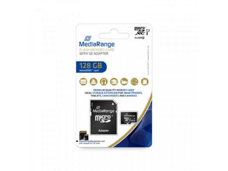 MEDIARANGE MEMORIJSKA KARTICA MICROSDXC 128GB MR945 + SD ADAPTER C10 041-0233