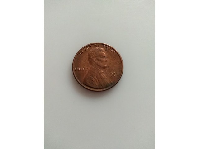 1 cent, USA, 1981.