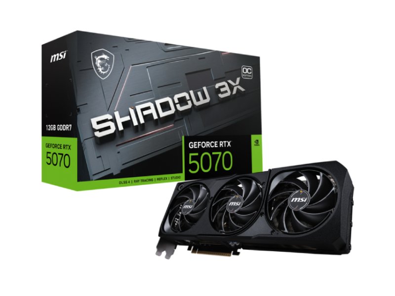 MSI NVIDIA GEFORCE RTX 5070 12G SHADOW 3X OC GDDR7 192BIT