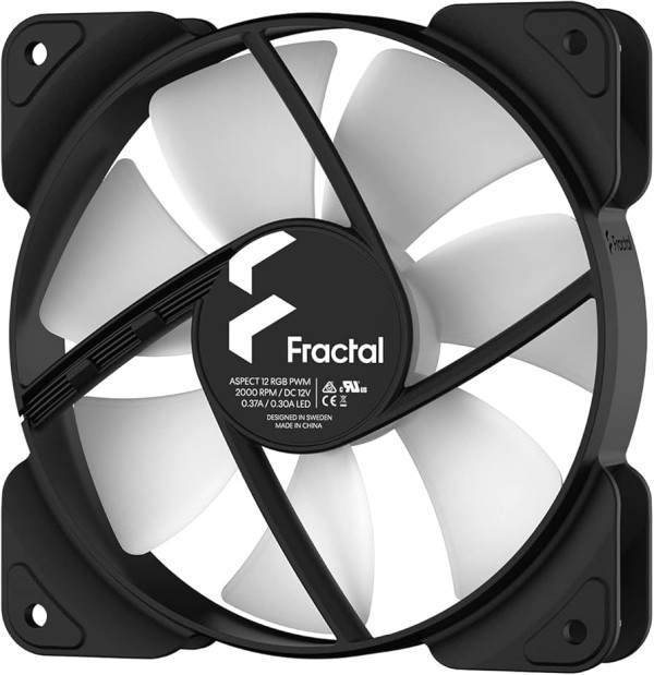 Ventilator 120mm Aspect 12 RGB PWM Black Frame, FD-F-AS1-1205