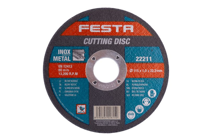 Rezna ploča FESTA 115 x 1 x 22.2 mm za metal i inox 07.570 / 22211