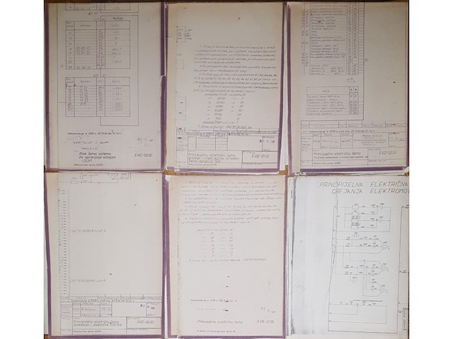 Šeme Za Elektro Motorni Voz `JŽ-412/416` Jugoslavija