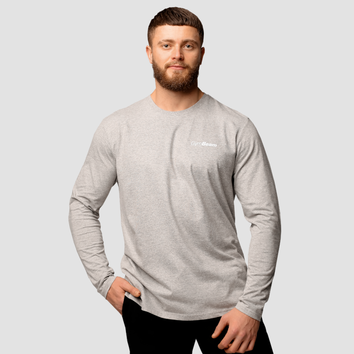 Muška majica dugih rukava Basic Grey - GymBeam
