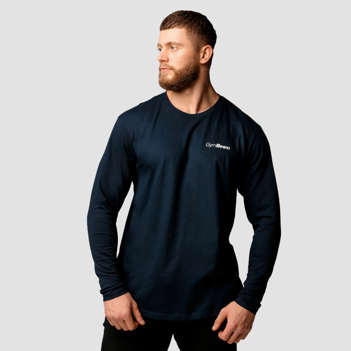 Muška majica dugih rukava Basic Navy - GymBeam