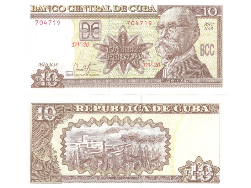 Kuba CUBA 10 Peso 2018 UNC, P-130