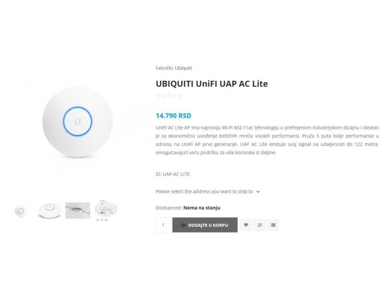 Ubiquiti UniFi AP Access Point UAP-AC-LITE