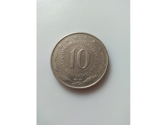 10 dinara  1981.