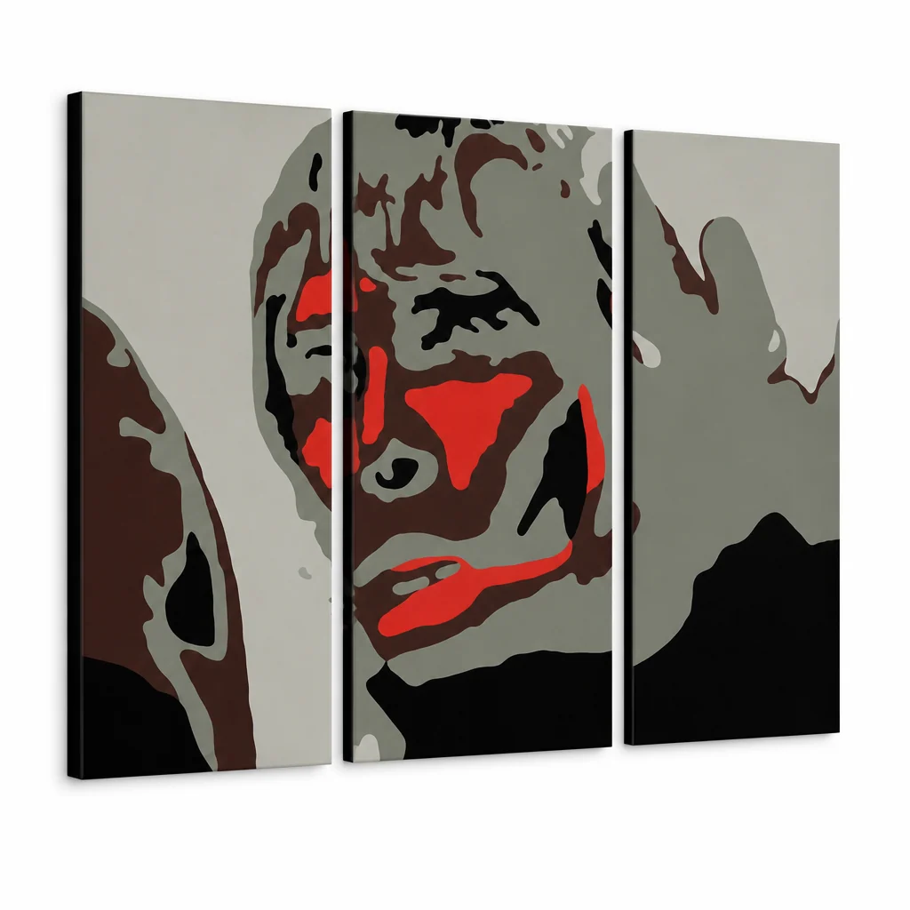 Ručno Oslikana POP Art Slika SMEĐI MAJMUN Od 3 Dela, Ibbrown