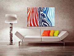 Ručno Oslikana POP Art Slika BOJE 1 Komad Zebra