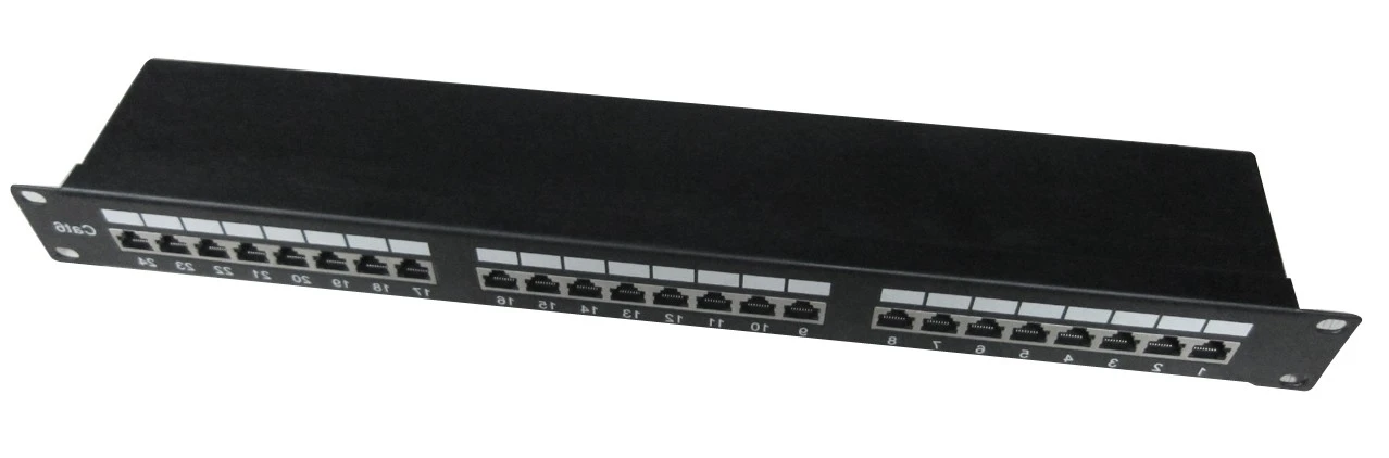 Gembird (NPP-C624-002) 24 porta oklopljeni patch panel 1U/19" Cat6e