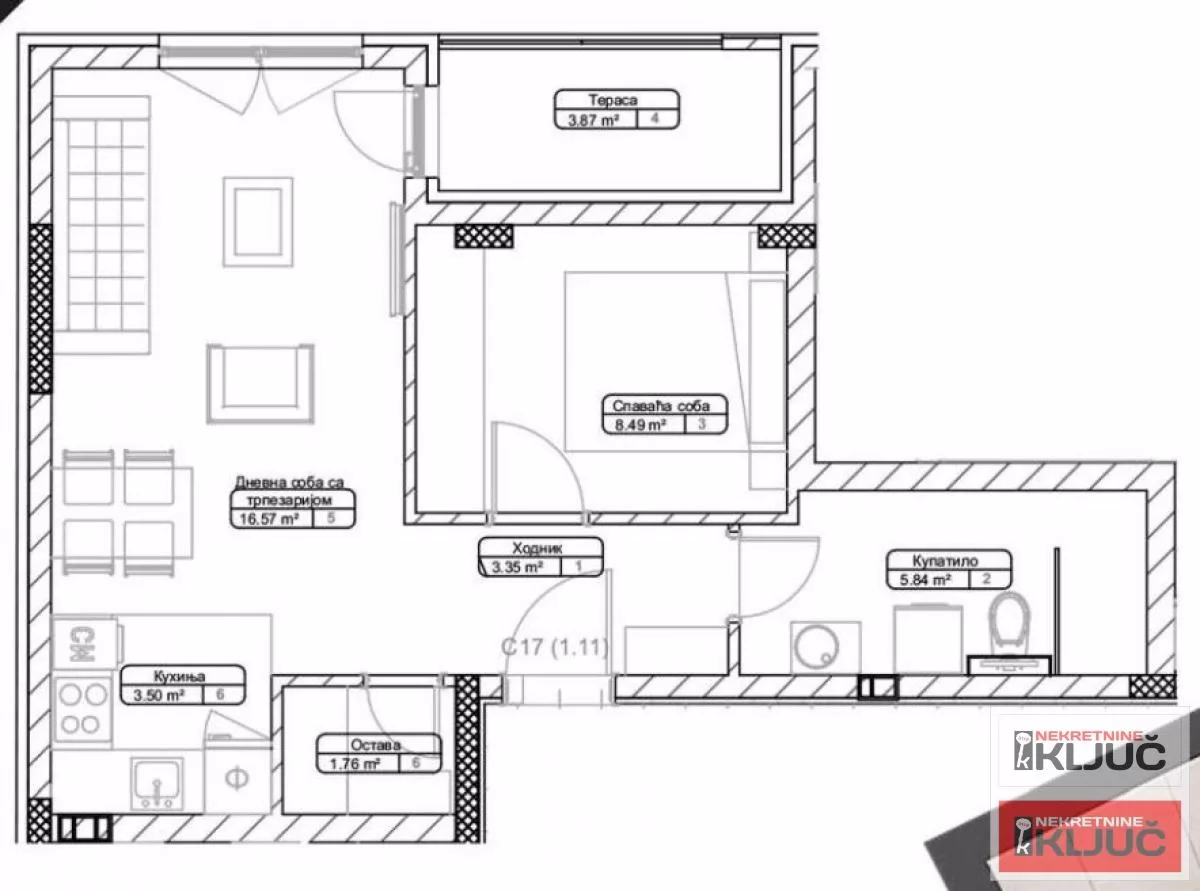 TELEP, 41m2, Jednoiposoban sa pdv