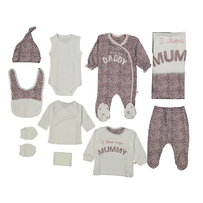 Bebi set plum 243842 – pamučni set za bebe od 10 delova