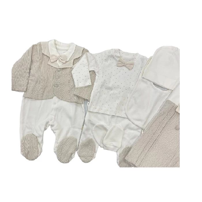 Bebi set bež 243845 – pamučni set za bebe dečake