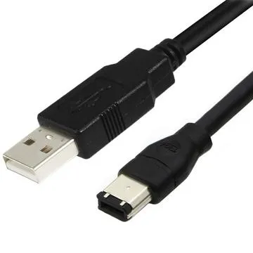 ERE USB TO FIREWIRE 1394 ADAPTER CABLE FOR AUDIO/VIDEO DEVICES - 1.8M - BLACK