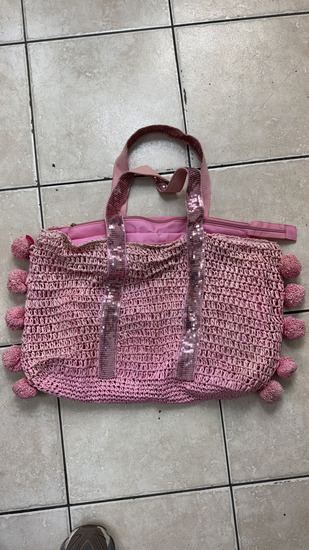 VELIKA PINK TORBA ZA PLAŽU