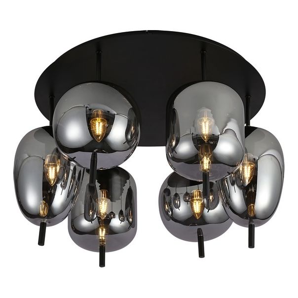 FORMA Plafonska lampa 6xE14 F4014-6C BK+SM