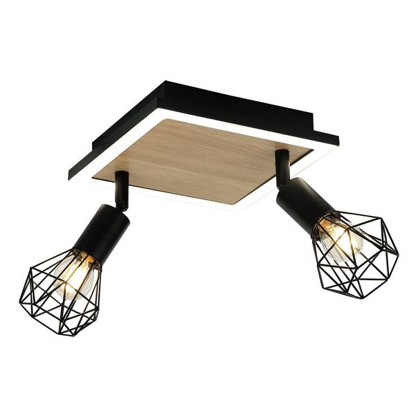 FORMA Spot lampa 2xE14+LED FE405-2 BK+WD 4000K