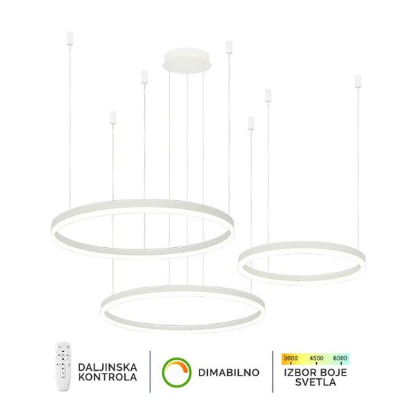 FORMA LED plaf. lampa 130W 3000K-6400K F2047-130C WH