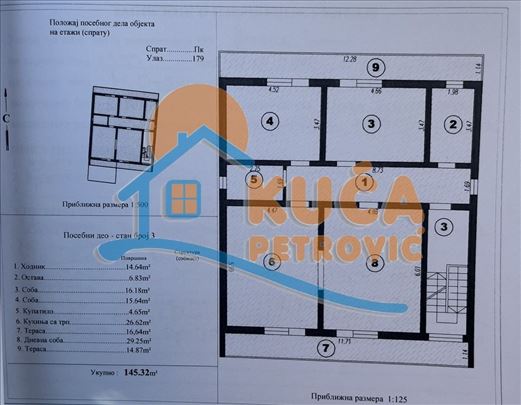 Četvorosoban stan, 145 m2, II sprat, deo dvorišta,