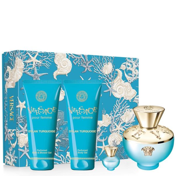 Versace Dylan Turquoise poklon set ( EDT 100 ml + SG 100 ml + BGel 100 ml + Mini 5 ml )